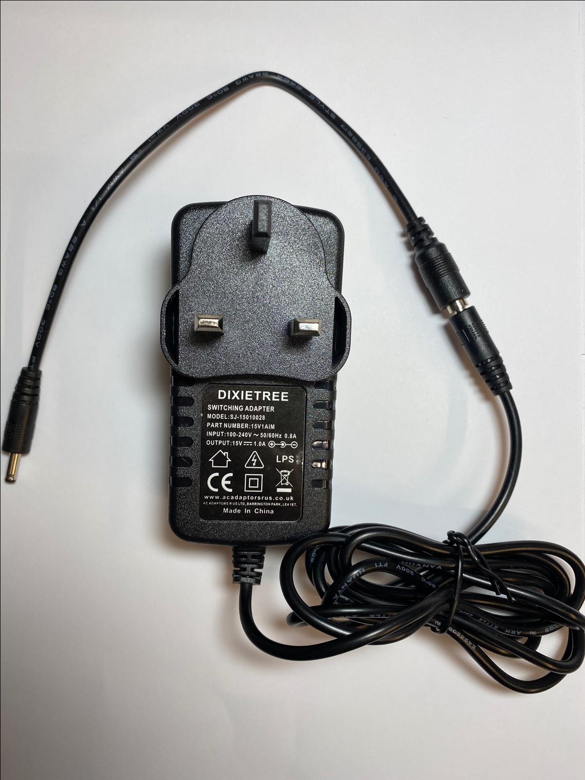 Replacement for 15V 1000mA AC-DC Switching Adaptor Model: FJ-SW1501000 ...